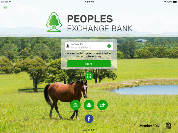 Mobile and Text Banking › Peoples Exchange Bank
