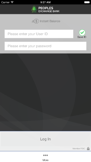 Mobile and Text Banking › Peoples Exchange Bank